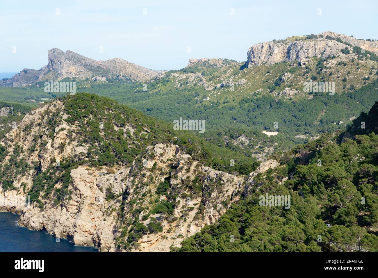 View from Mirador de Es Colomer-tourist attraction on Majorca Formentor ...