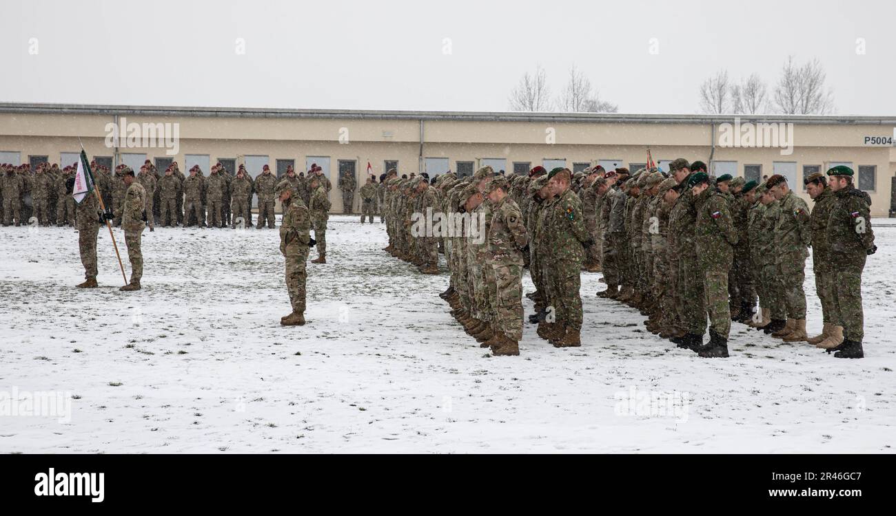 Soldiers assigned to the 2nd Brigade Combat Team, 101st Airborne Division (Air Assault) and NATO ...