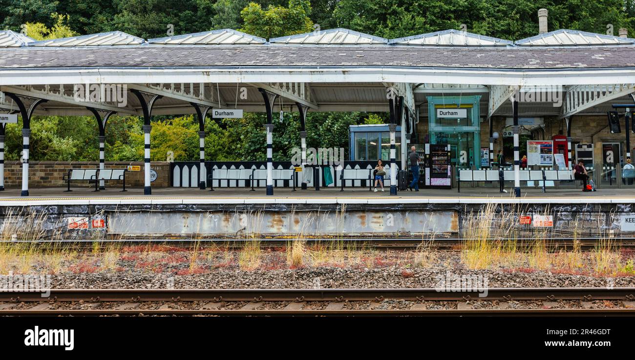 Durham railway station. Durham, is a city in northeast England Stock ...
