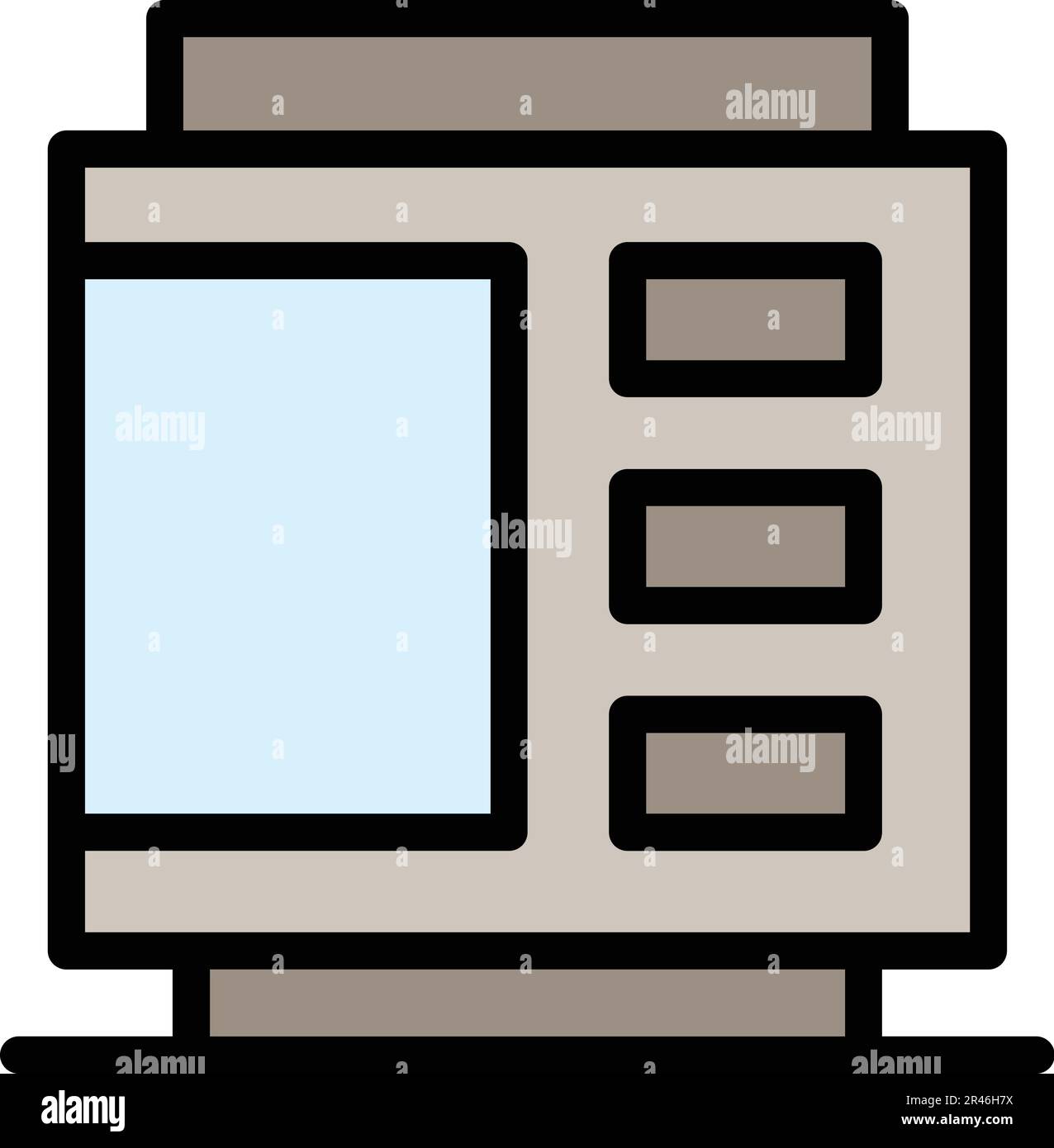 Coins vending machine icon. Outline Coins vending machine vector icon ...