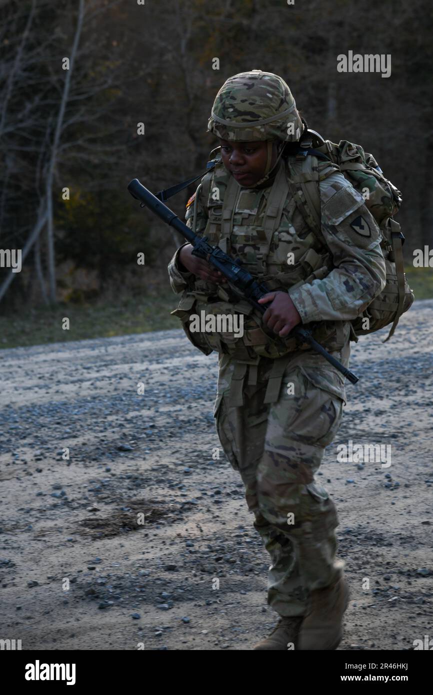 U.S. Army Spc. Briana Jean-Jacques, assigned to United States Army ...