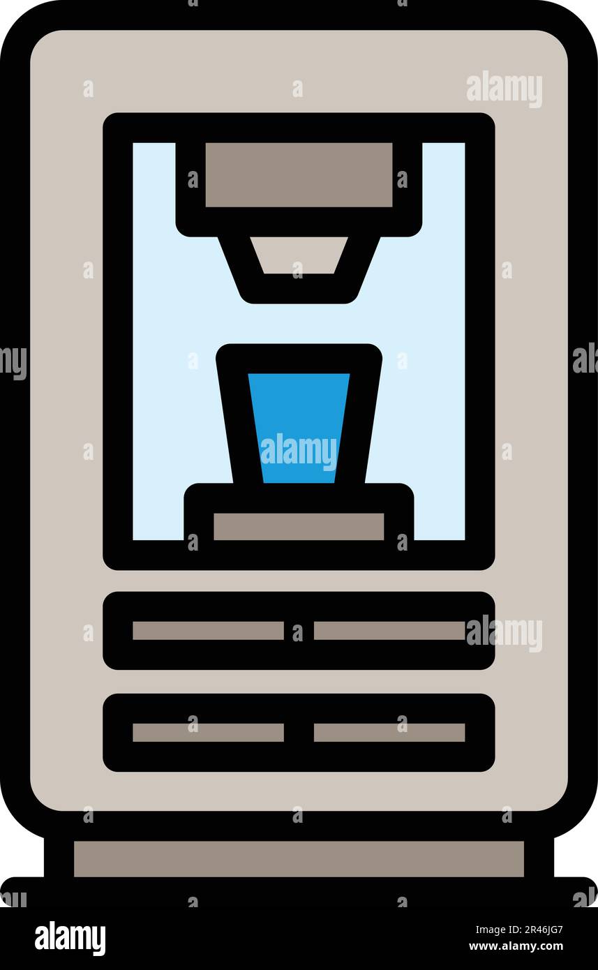 Canned drink machine icon. Outline Canned drink machine vector icon for ...