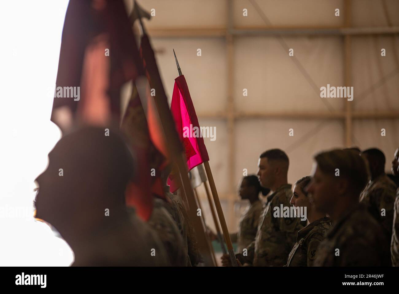 U.S. Army Soldiers with the Combat Sustainment Support Battalions wait ...