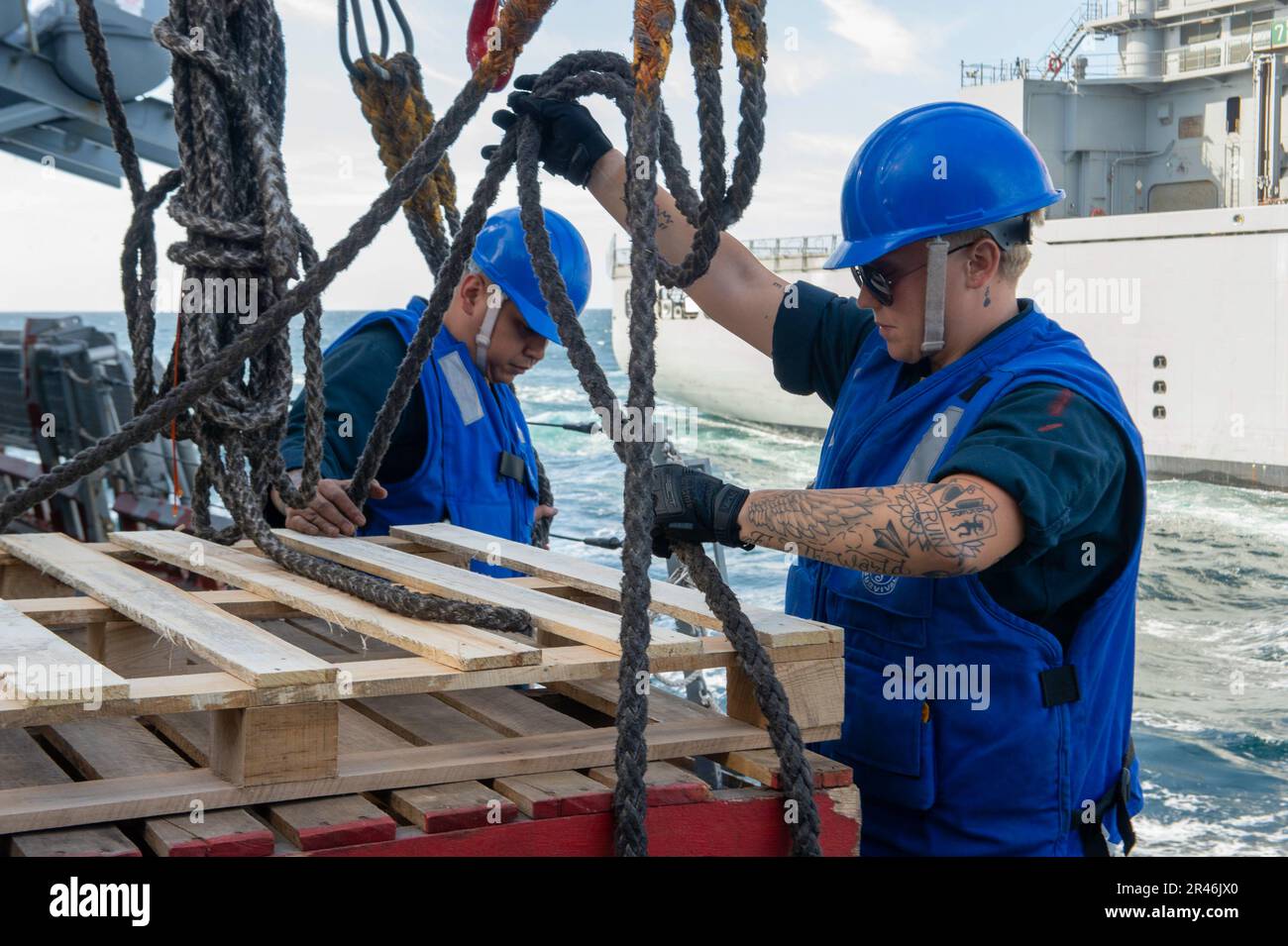 230220-N-NH267-2157 GULF OF OMAN (Feb. 20, 2023) Boatswain's Mate 3rd ...