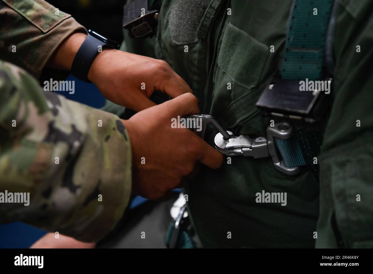 U.S. Air Force Master Sgt. Joseph Ramos, a weapons load crew member ...