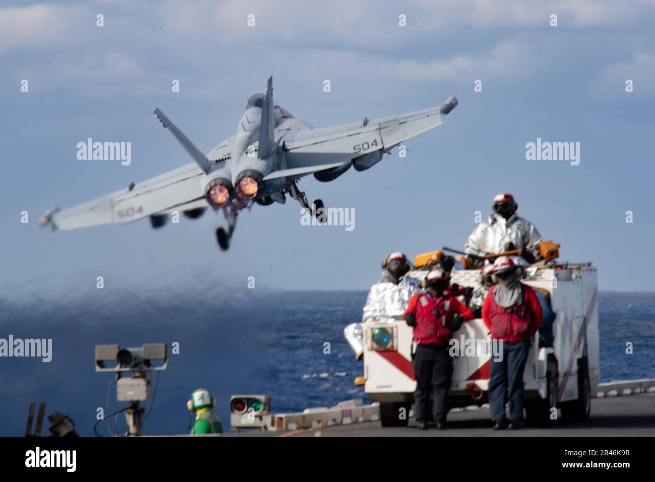 Sailors, assigned to the first-in-class aircraft carrier USS Gerald R ...