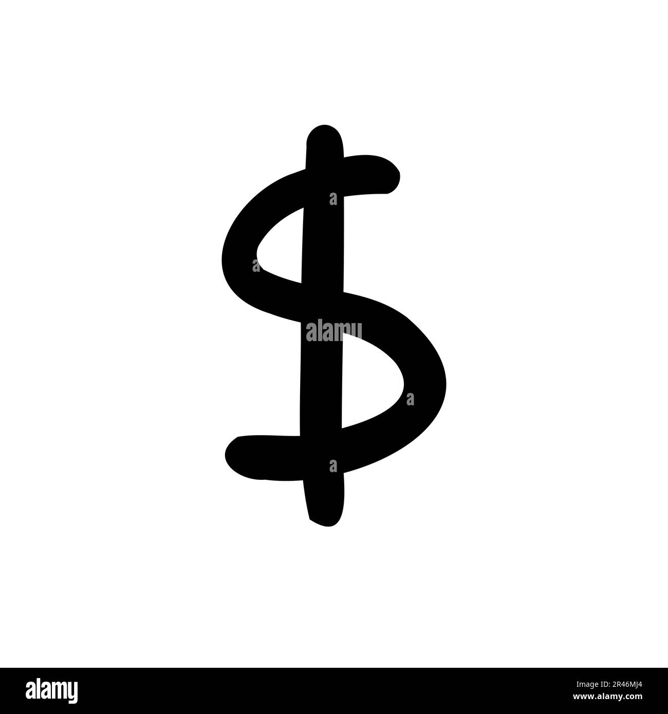 Scribble currency money finance sign icon dollar usd. Vector ...