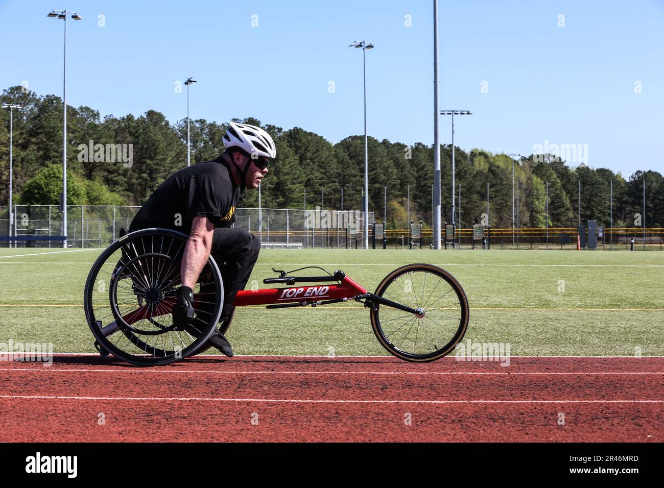 U.S. Army Spc. Chad Krantz, cycling on the track during the U.S. Army ...