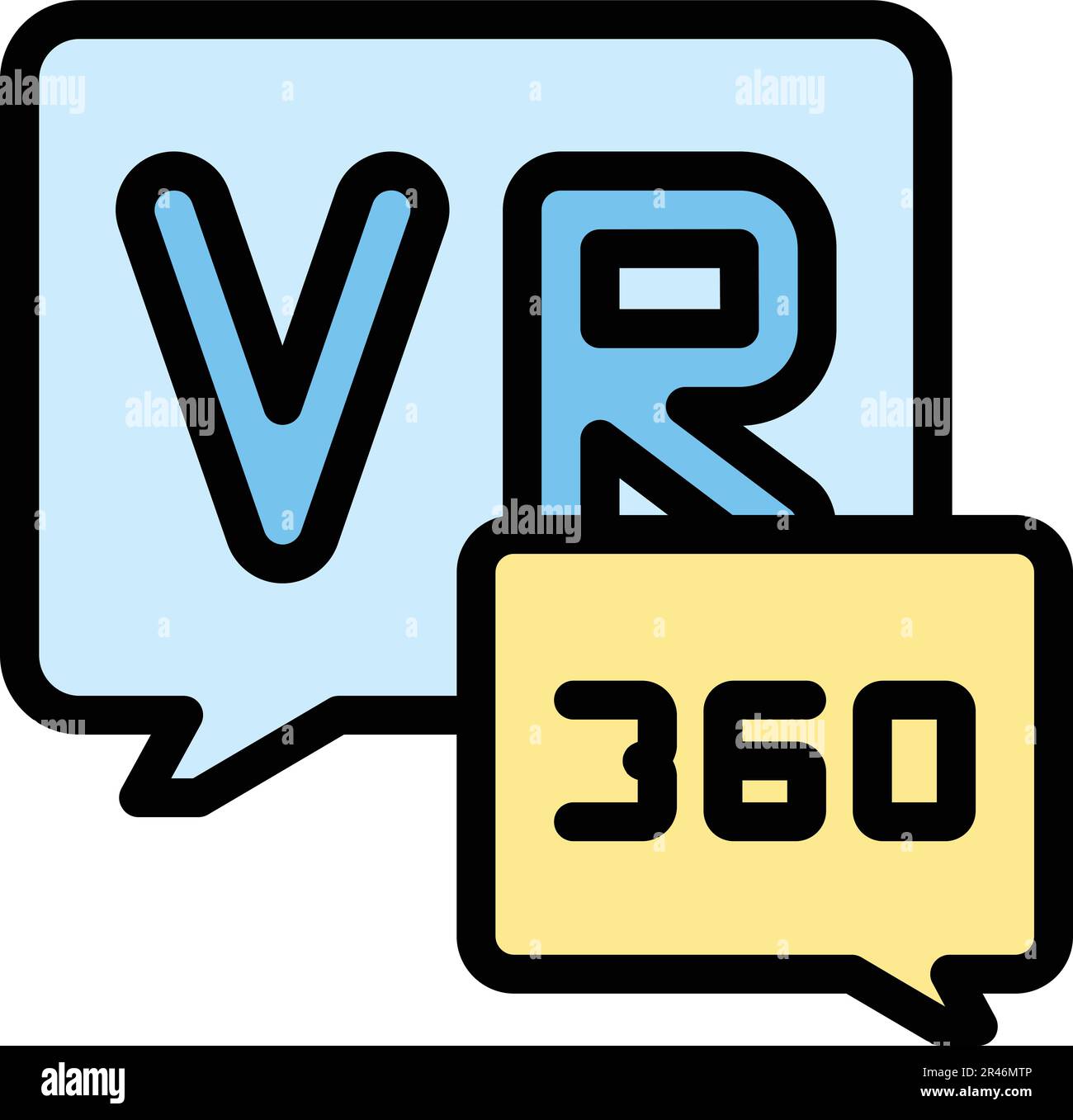 Augmented reality icon. Outline Augmented reality vector icon for web ...