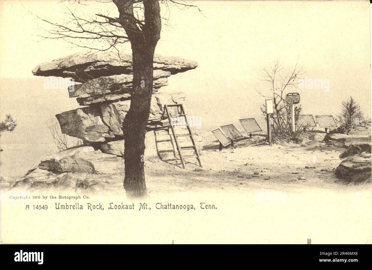 Umbrella Rock, Lookout Mt., Chattanooga, Tenn Stock Photo - Alamy