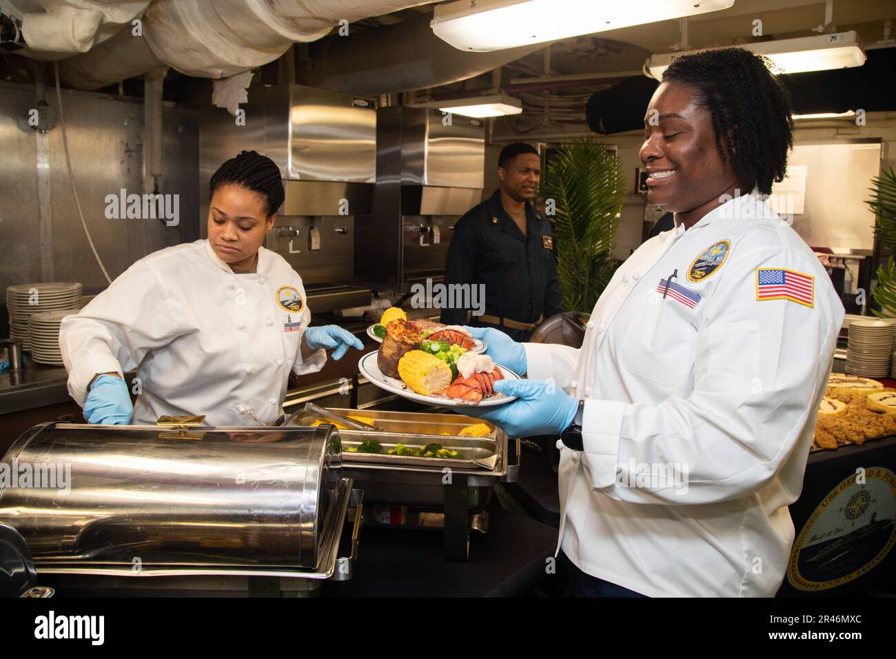 Sailors, assigned to the first-in-class aircraft carrier USS Gerald R ...