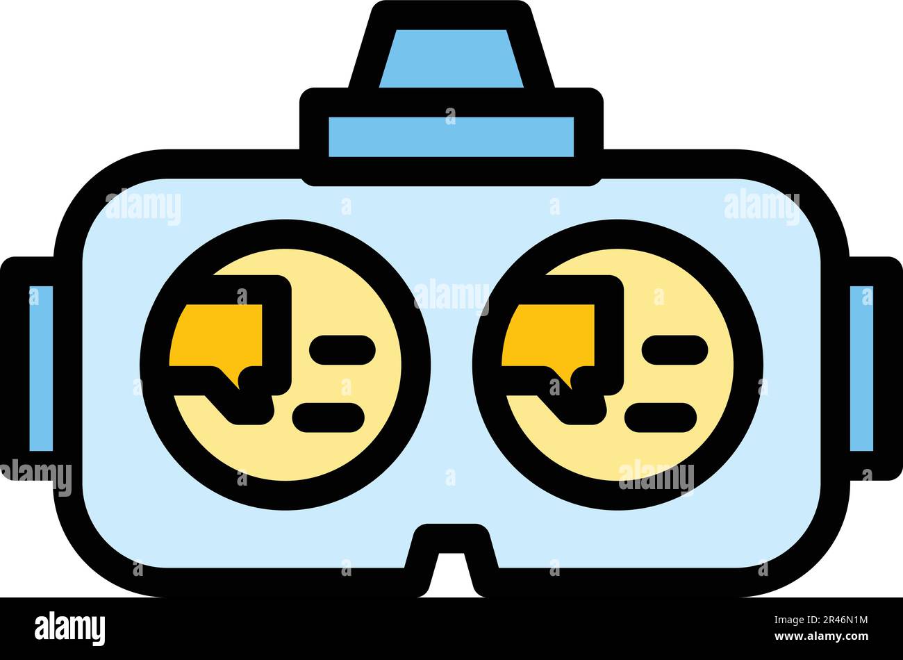 Virtual headset icon. Outline Virtual headset vector icon for web ...