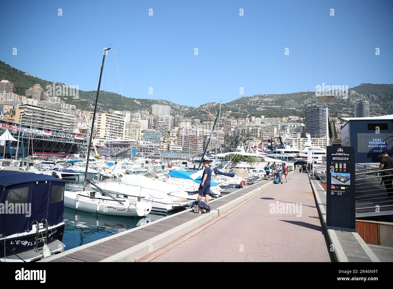 Montecarlo, Monaco. 26th May, 2023. Montecarlo Harbor during the Monaco ...