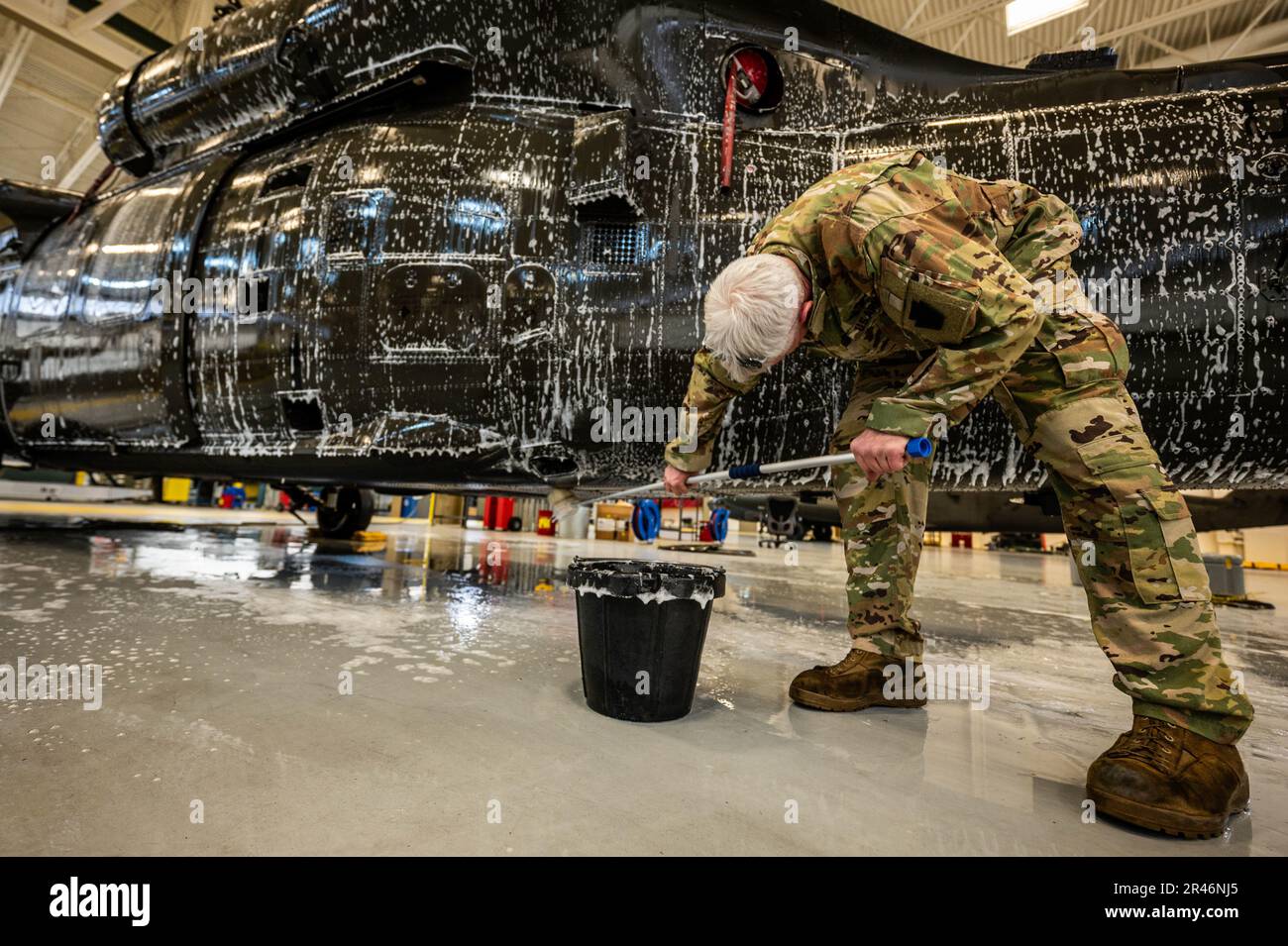 U.S. Army Staff Sgt. Daniel Montgomery, UH-60 helicopter repairer with ...
