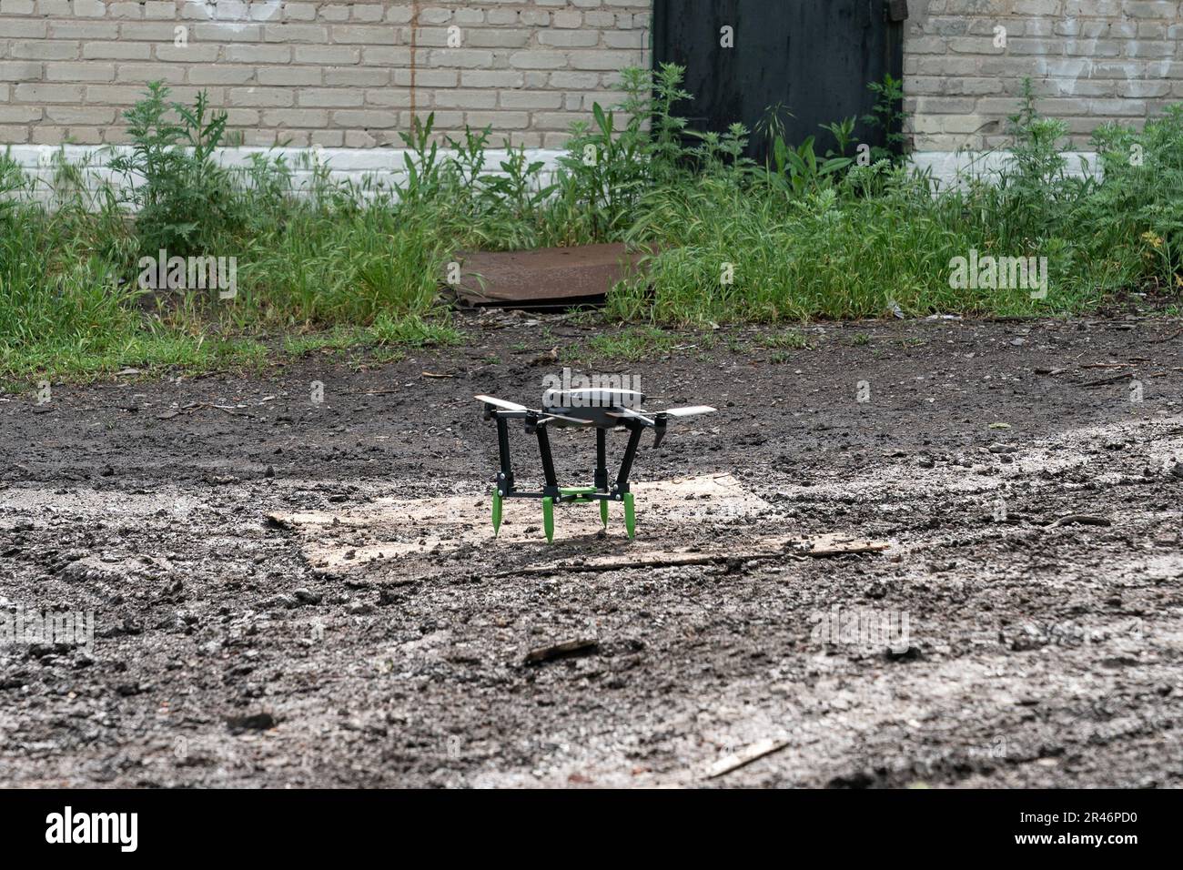 USA. 26th May, 2023. DJI Mavic 3 drone seen on the ground before member ...