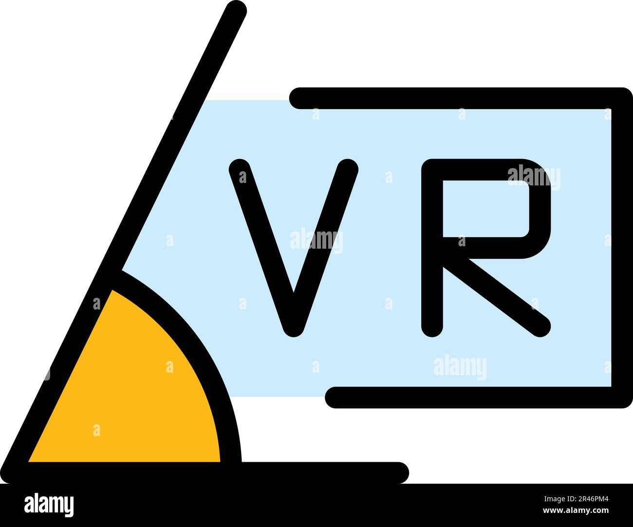 Vr visual icon. Outline Vr visual vector icon for web design isolated ...