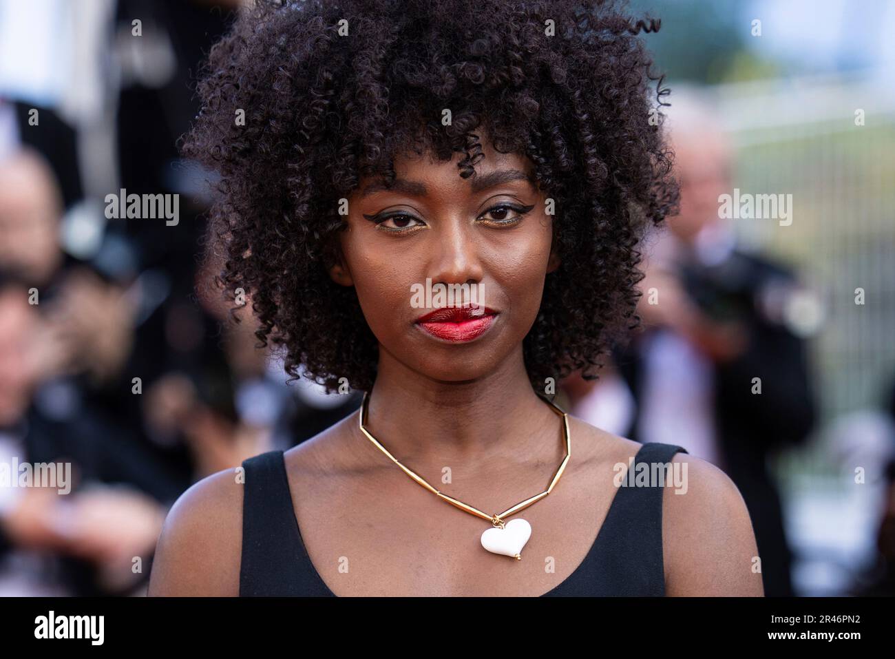 Inna Modja poses for photographers upon arrival at the premiere of the ...
