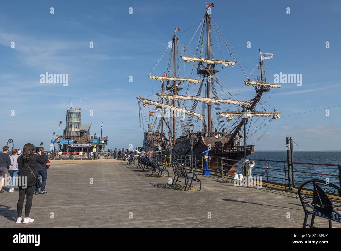 Southend on Sea, UK. 26th May, 2023. Spanish ship El Gallion visits ...