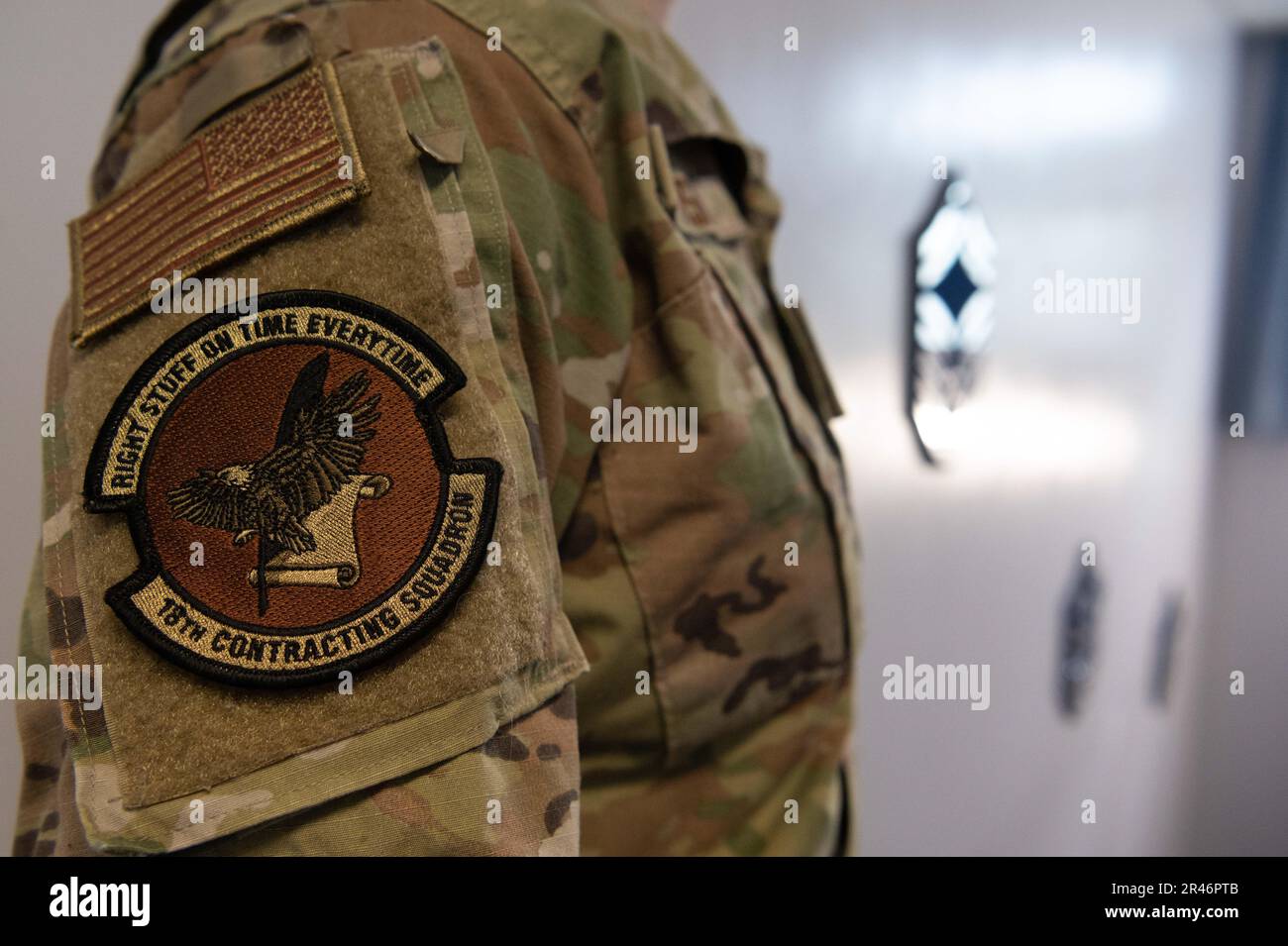 U.S. Air Force 2nd Lt. Mary Davison, 18th Contracting Squadron officer ...