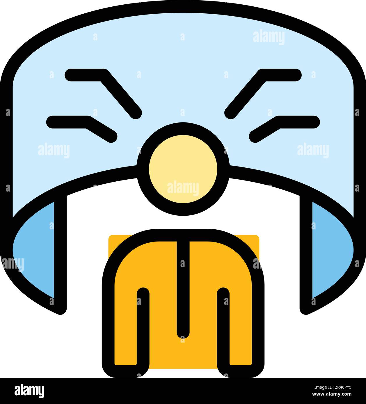 Vr player icon. Outline Vr player vector icon for web design isolated ...