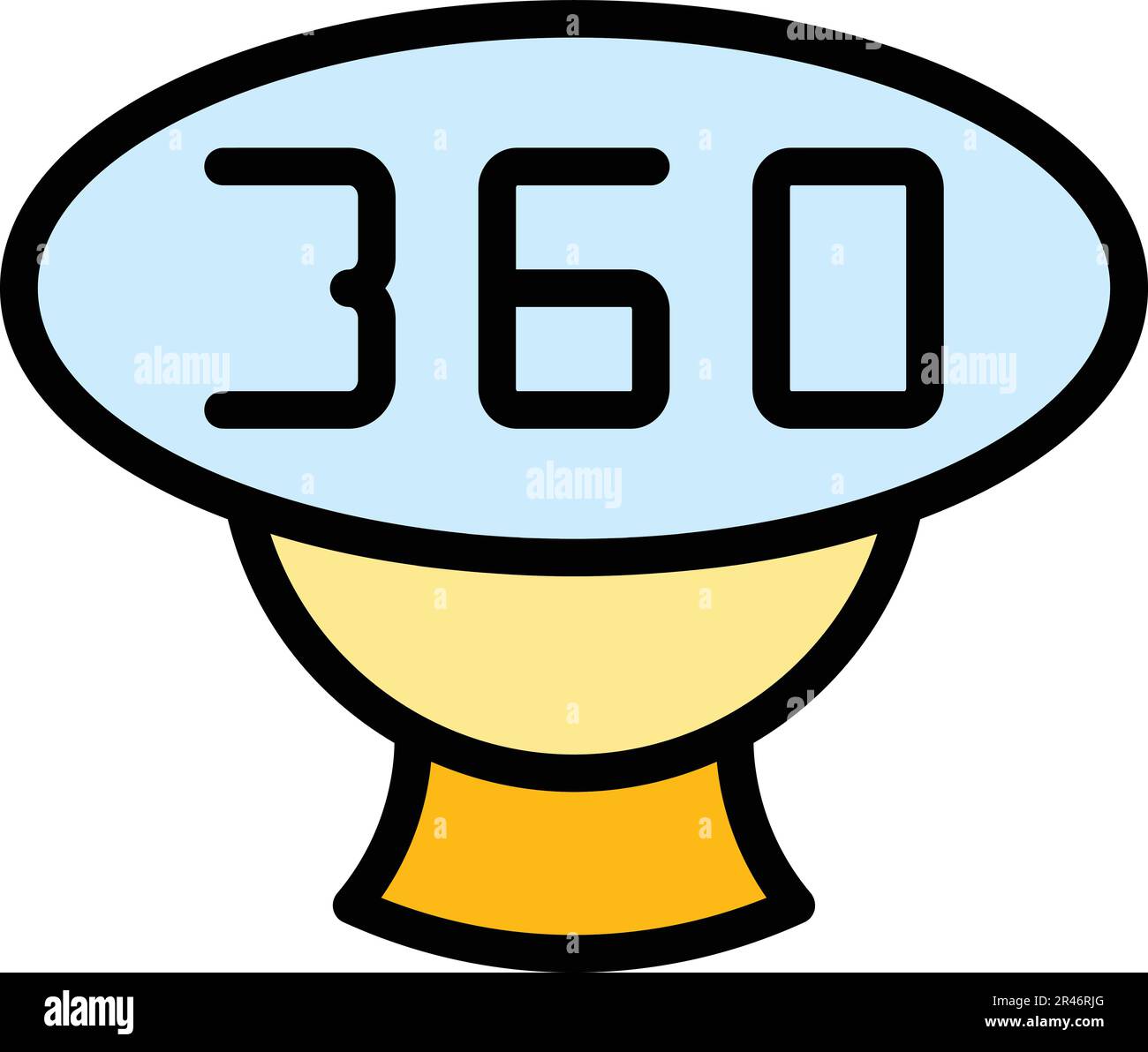 Vr tour icon. Outline Vr tour vector icon for web design isolated on ...