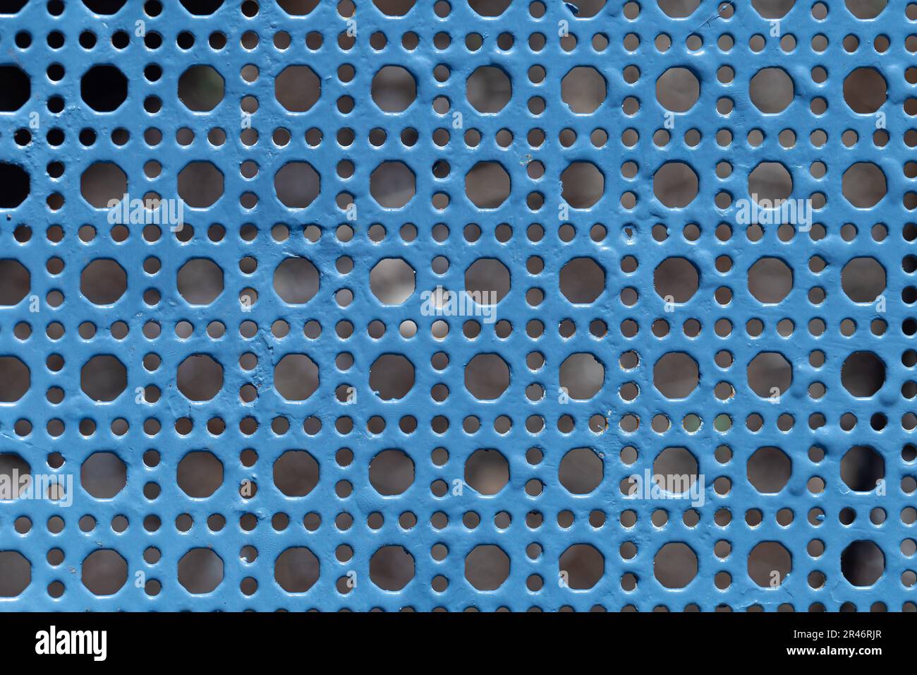 Blue perforated metal texture hi-res stock photography and images - Alamy