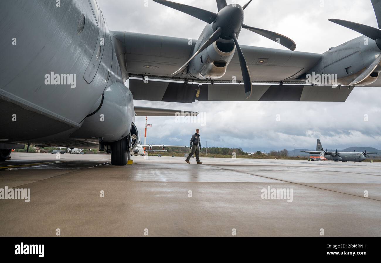 U.S. Air Force Capt. Gregg Burrow, 37th Airlift Squadron C-130J Super ...