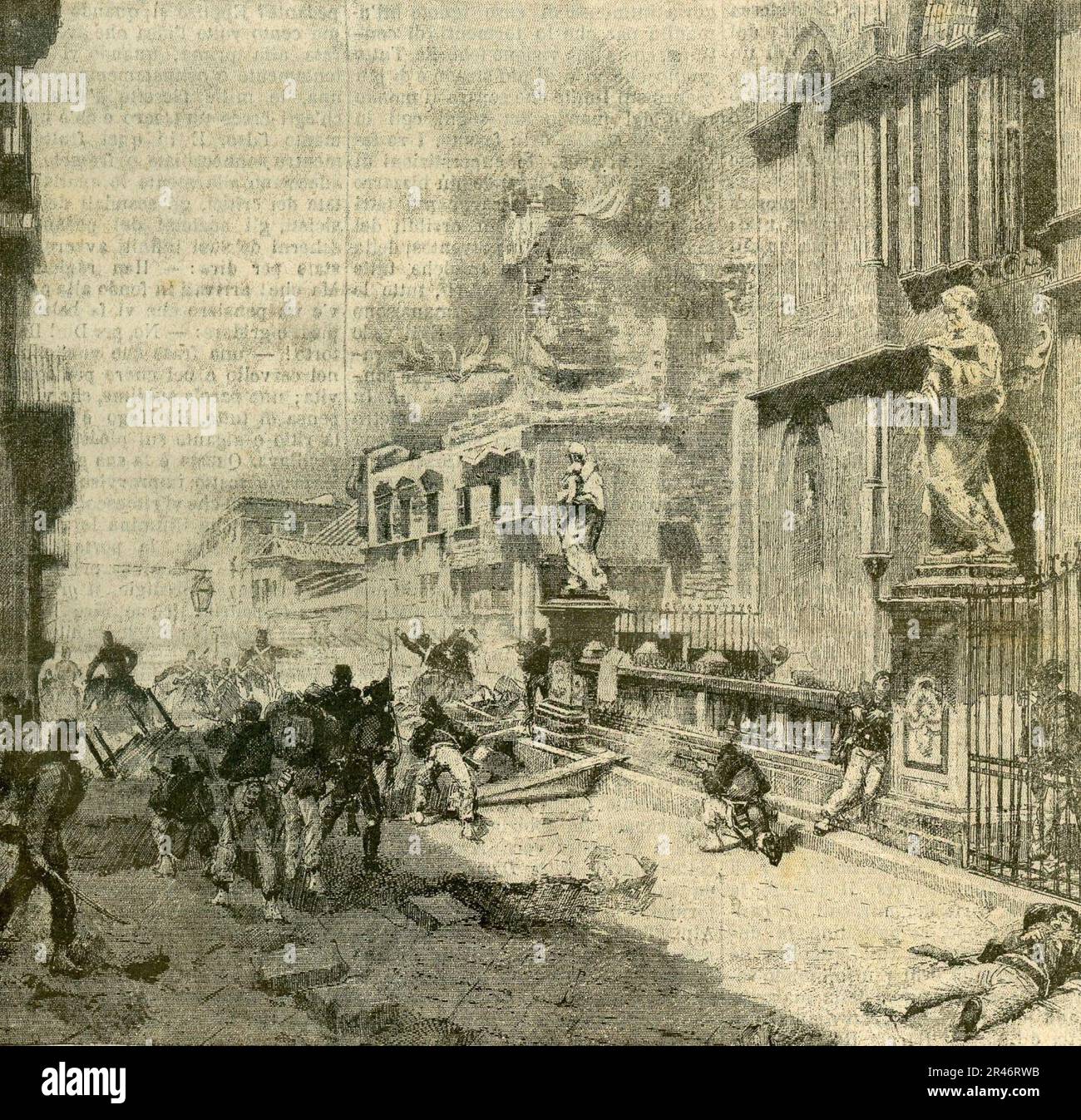 Un episodio del bombardamento di Palermo Stock Photo - Alamy