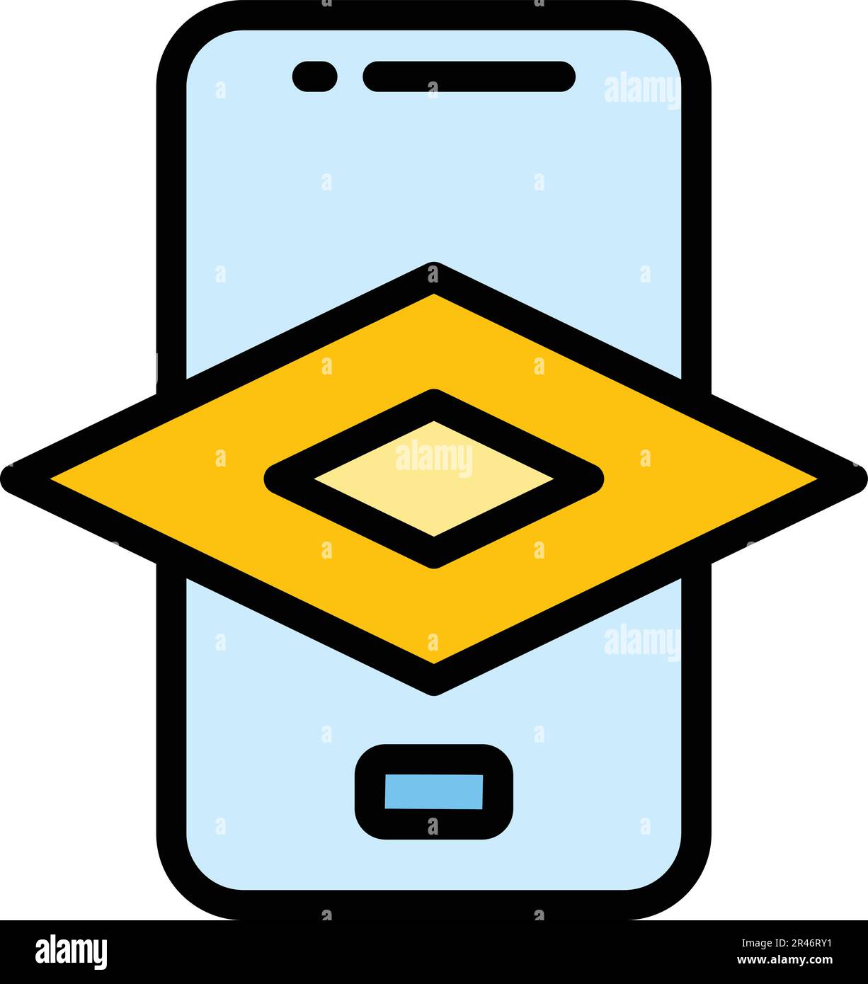 Ar application icon. Outline Ar application vector icon for web design ...