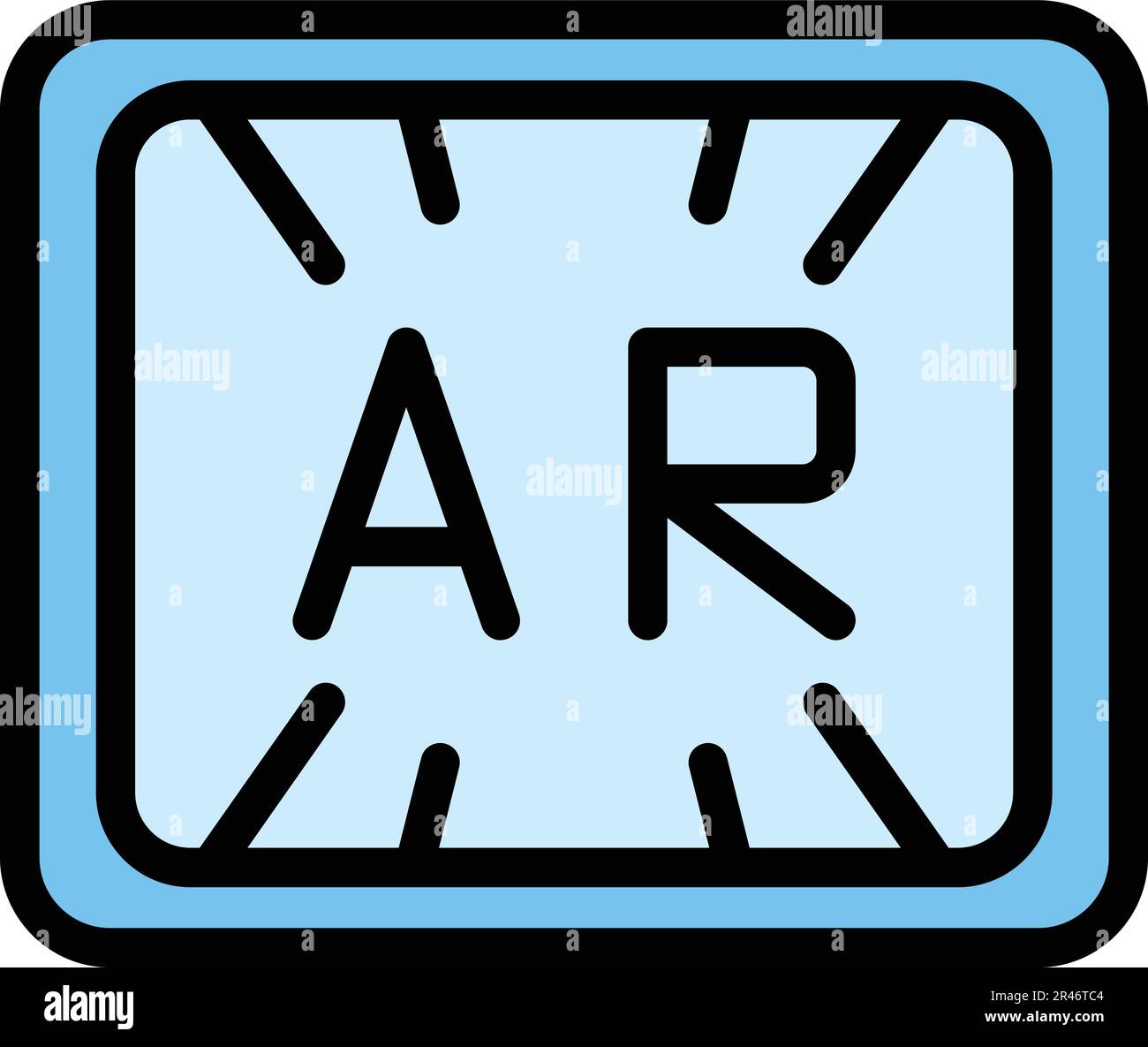 Screen ar icon. Outline Screen ar vector icon for web design isolated ...