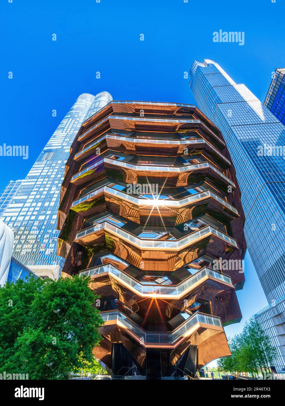 The Vessel, Architectural Attraction at Hudson Yards Hudson River ...