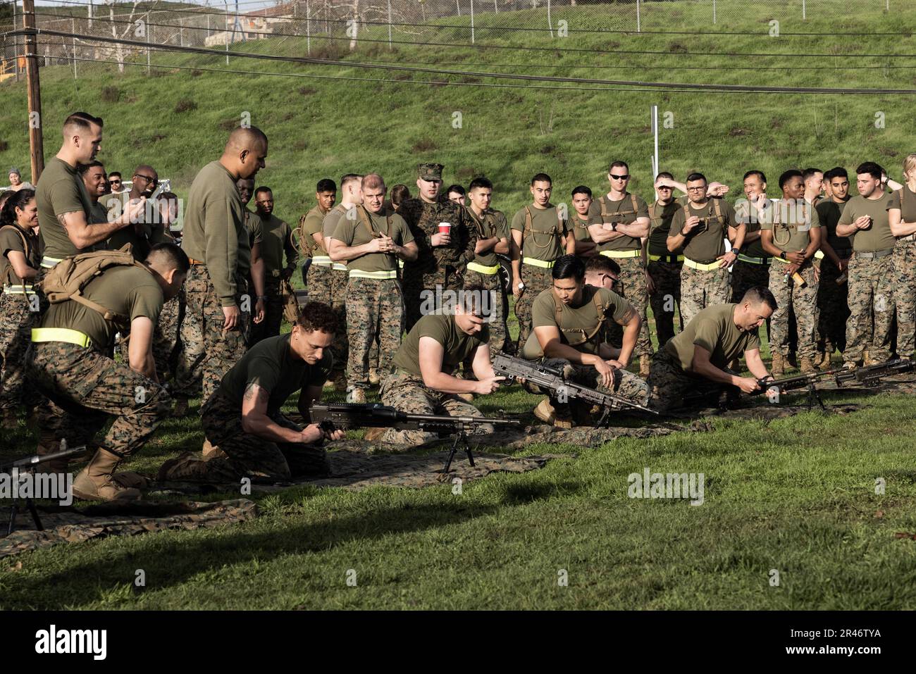 U.S. Marines with 11th Marine Regiment, 1st Marine Division, reassemble ...