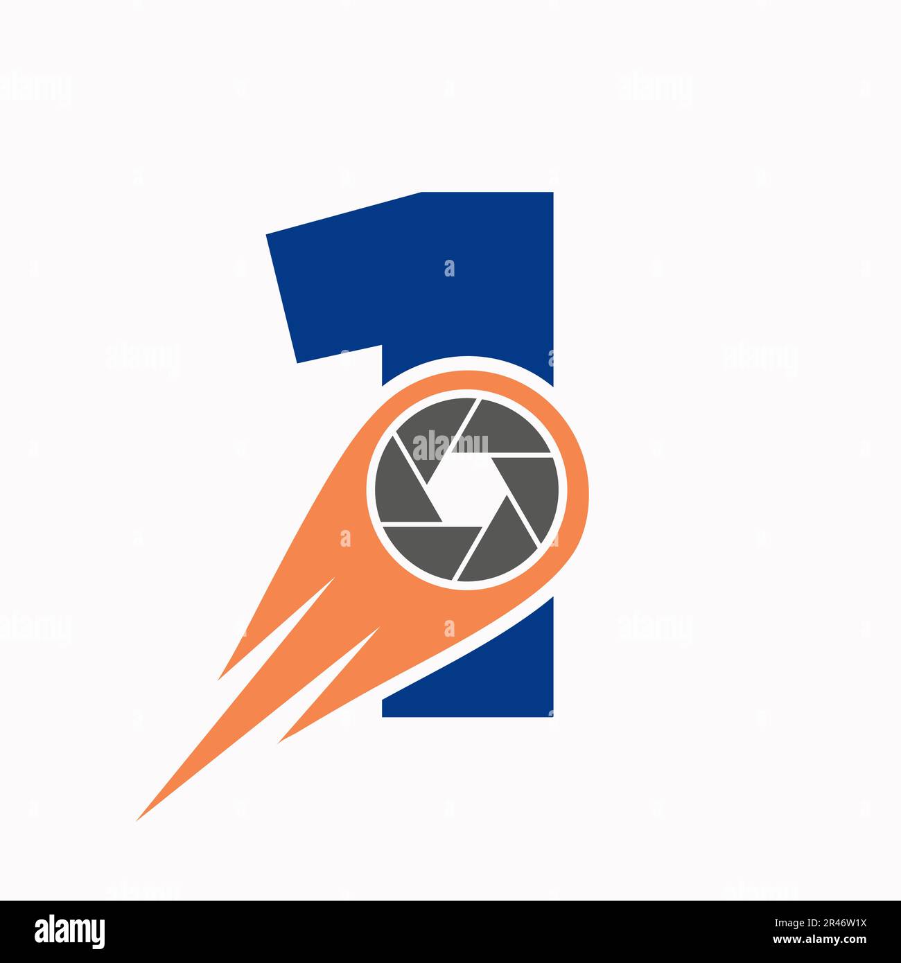 Initial Letter 1 Photography Logo Camera Lens Concept. Photography ...