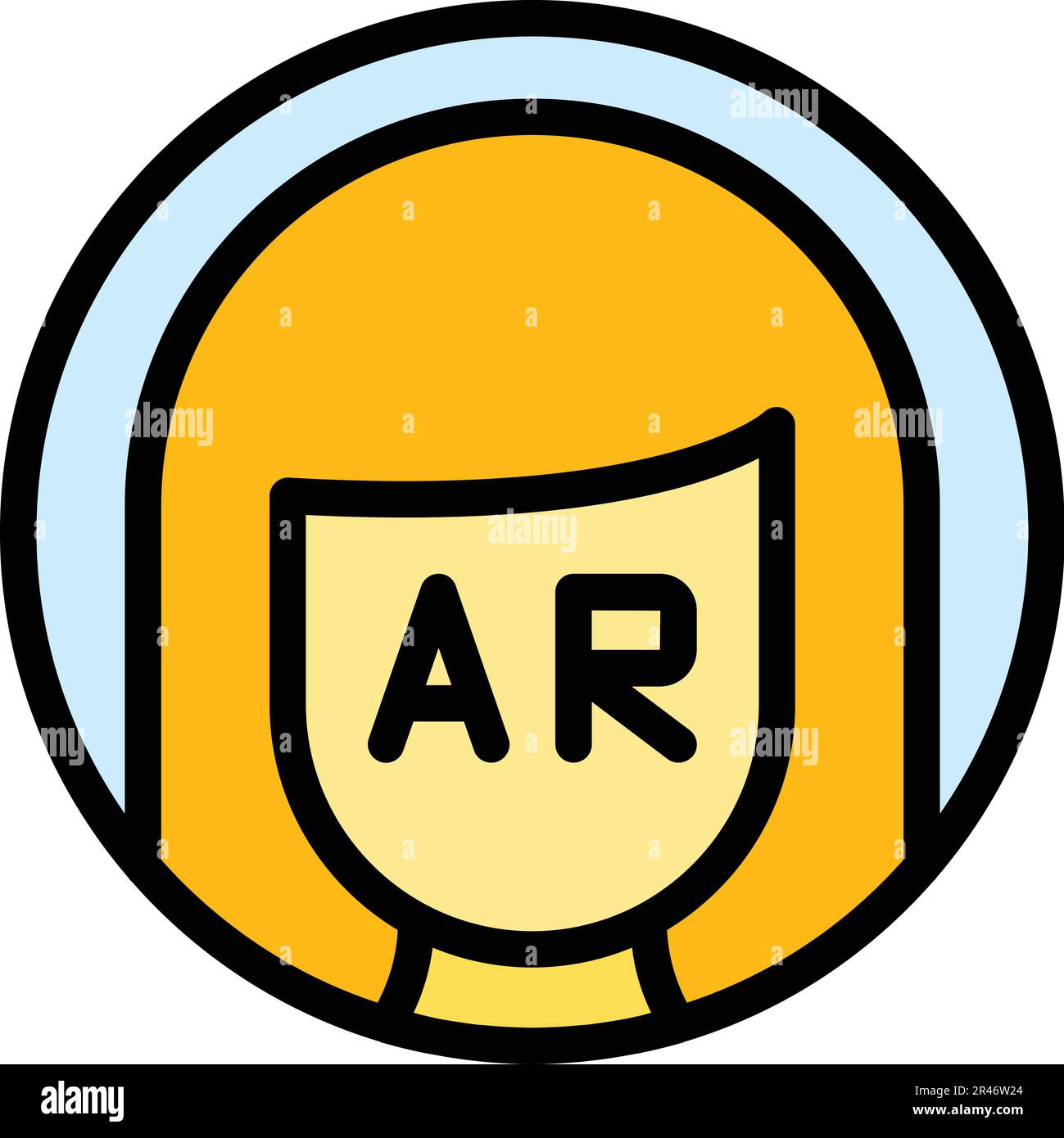 Vr assistance icon. Outline Vr assistance vector icon for web design isolated on white ...