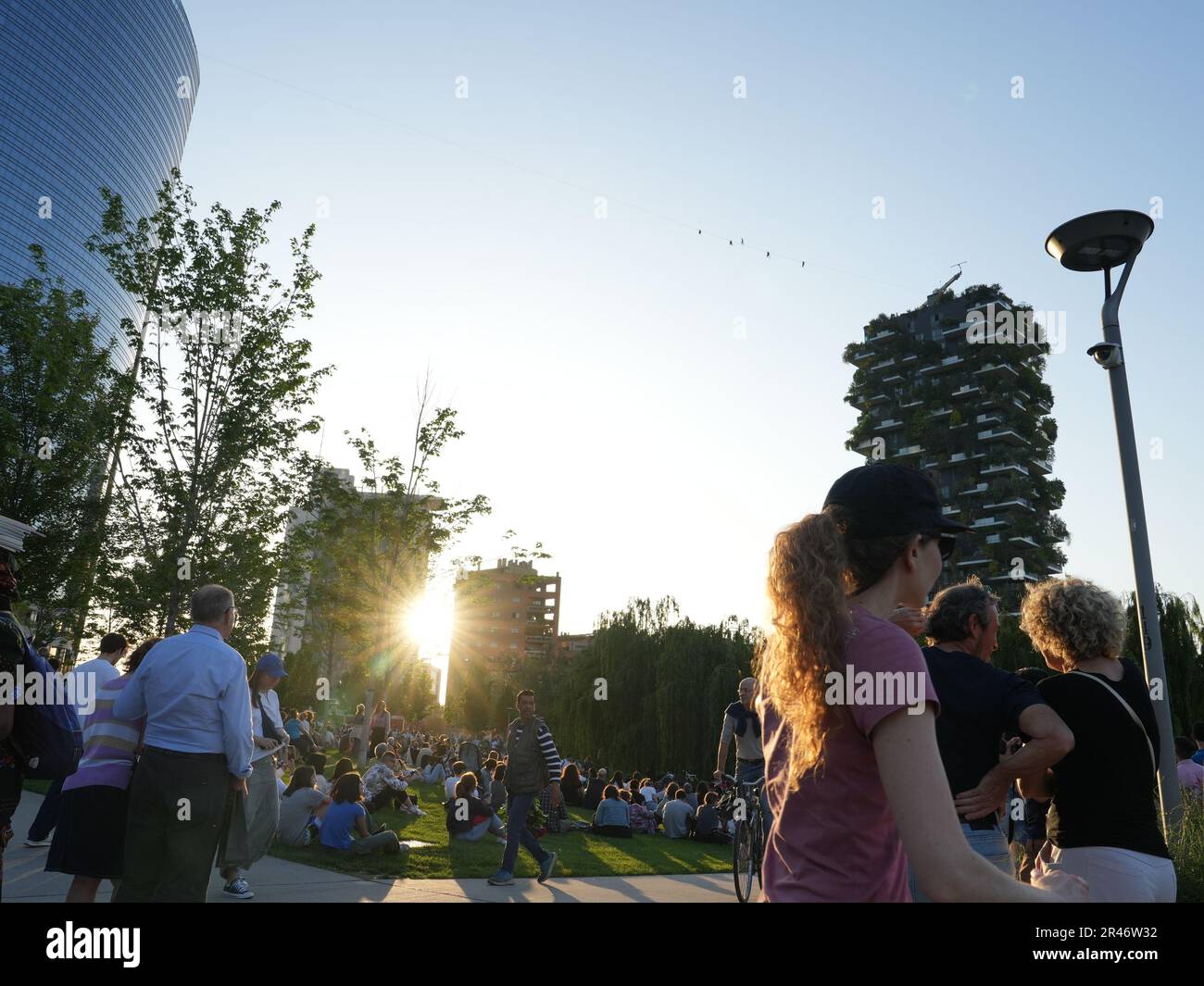 Milan, Italy. 26th May, 2023. Milan - Parco Bam, many people watching ...