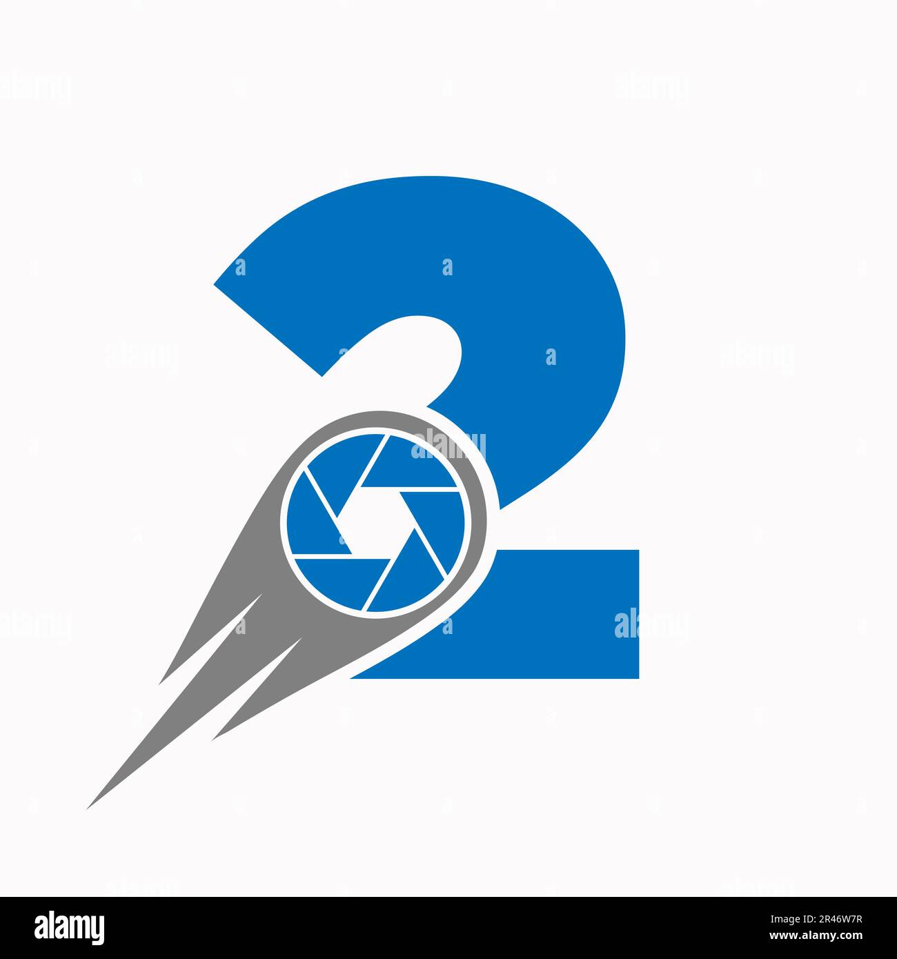 Initial Letter 2 Photography Logo Camera Lens Concept. Photography ...