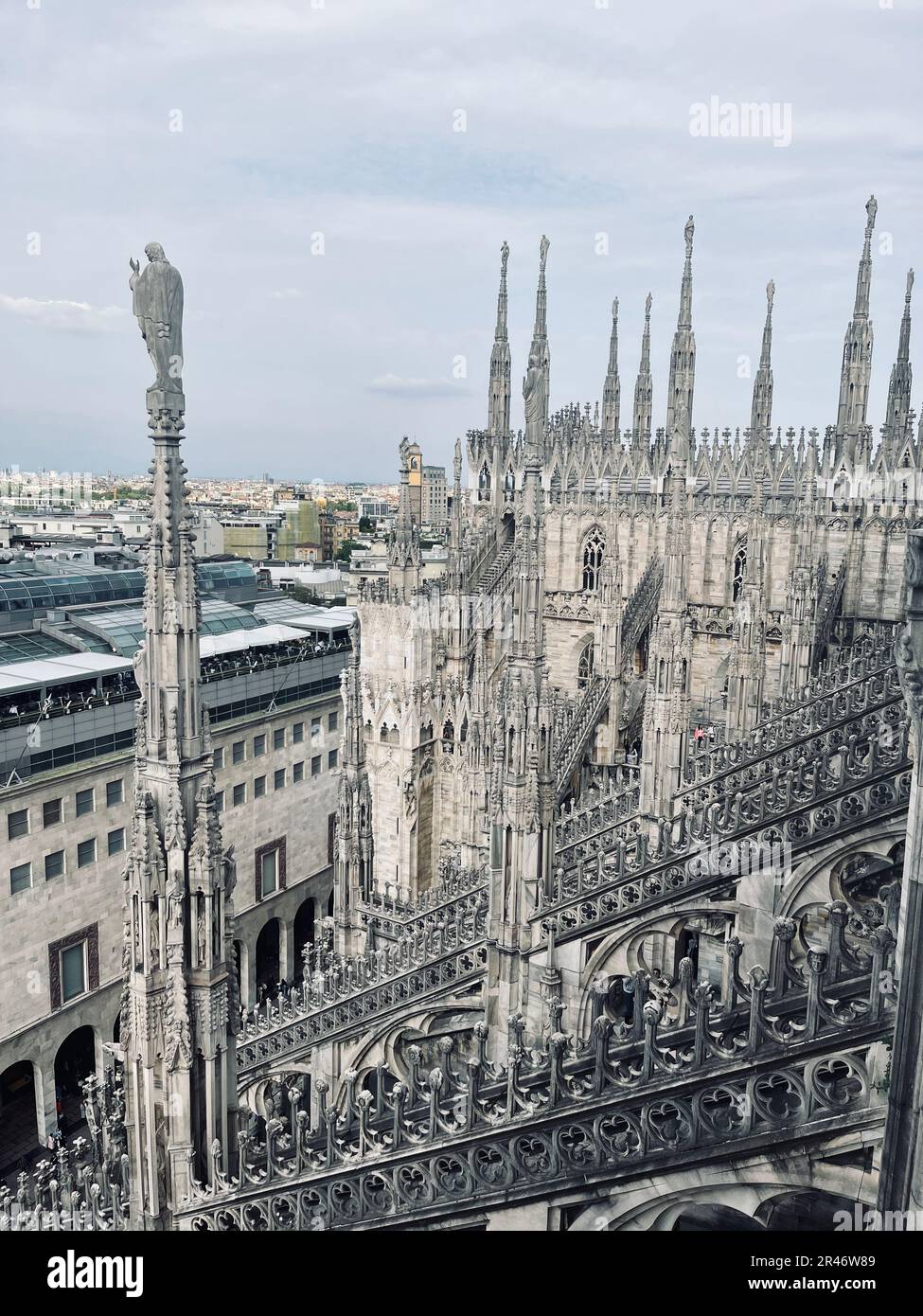 Aerial drone view milan skyline hi-res stock photography and images - Alamy