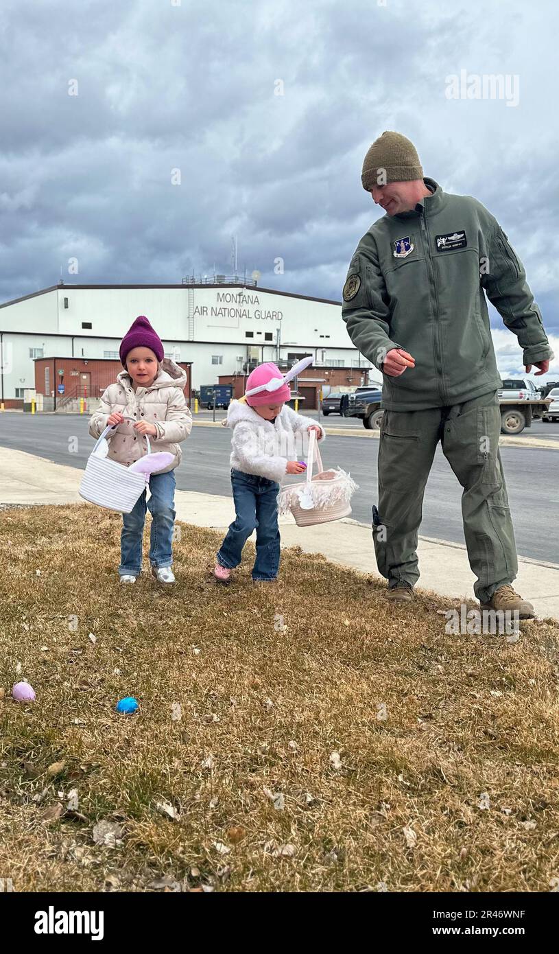 Children of the members of the 120th Airlift Wing go Easter egg hunting ...