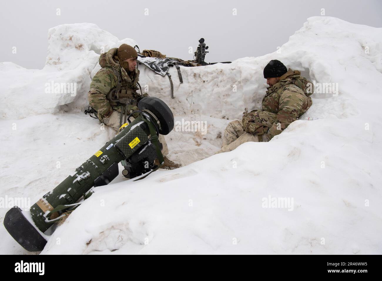 U.S. Army Spcs. Gabriel Cantu, left, and Piucanon Sohl, infantrymen with B Company, 1st ...