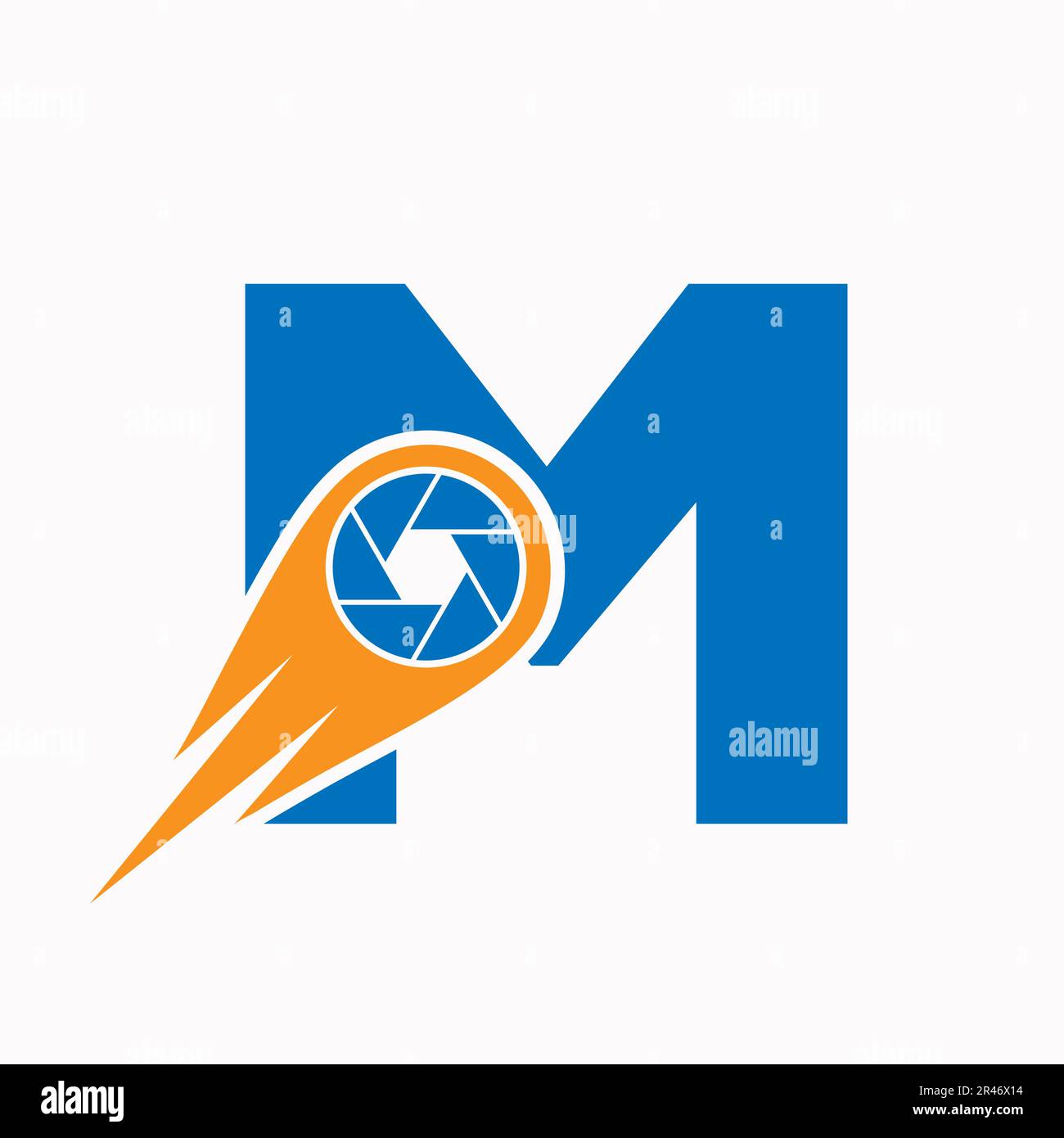 Initial Letter M Photography Logo Camera Lens Concept. Photography ...