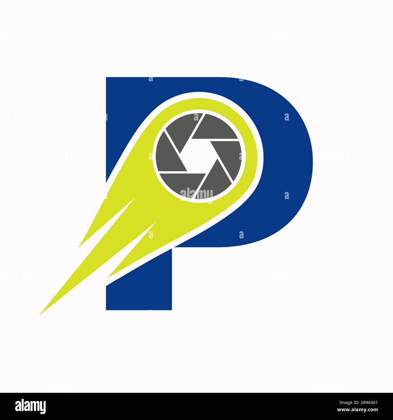 Initial Letter P Photography Logo Camera Lens Concept. Photography ...