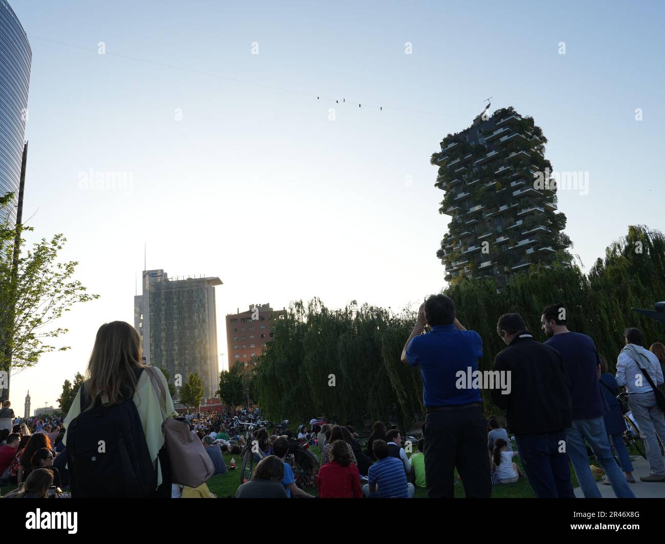 Milan, Italy. 26th May, 2023. Milan - Parco Bam, many people watching ...