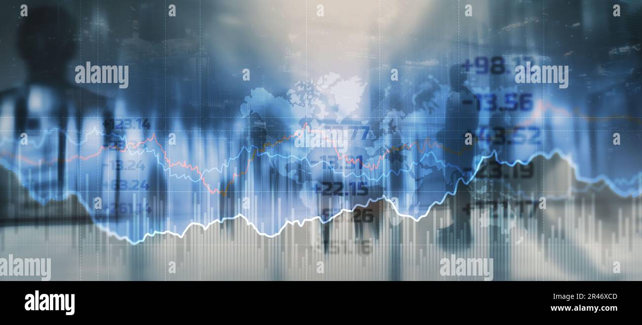 Financial graphs and diagrams. Business, economics and investment ...