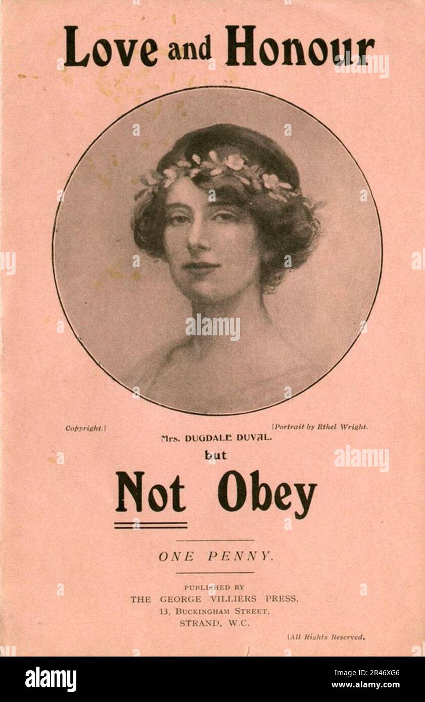 Una Duval Lovre and Honour and not Obey by Ethel Wright Stock Photo - Alamy