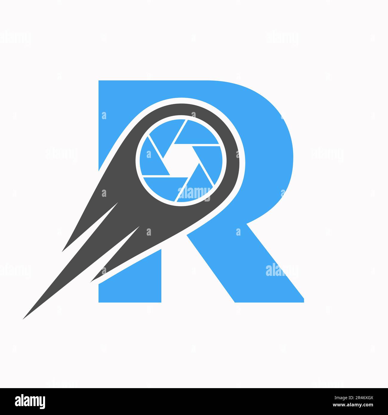 Initial Letter R Photography Logo Camera Lens Concept. Photography ...