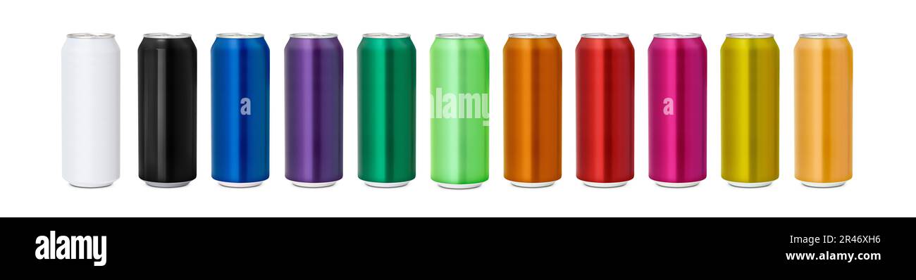 Various color beverage aluminium metal cans 500 ml design template ...
