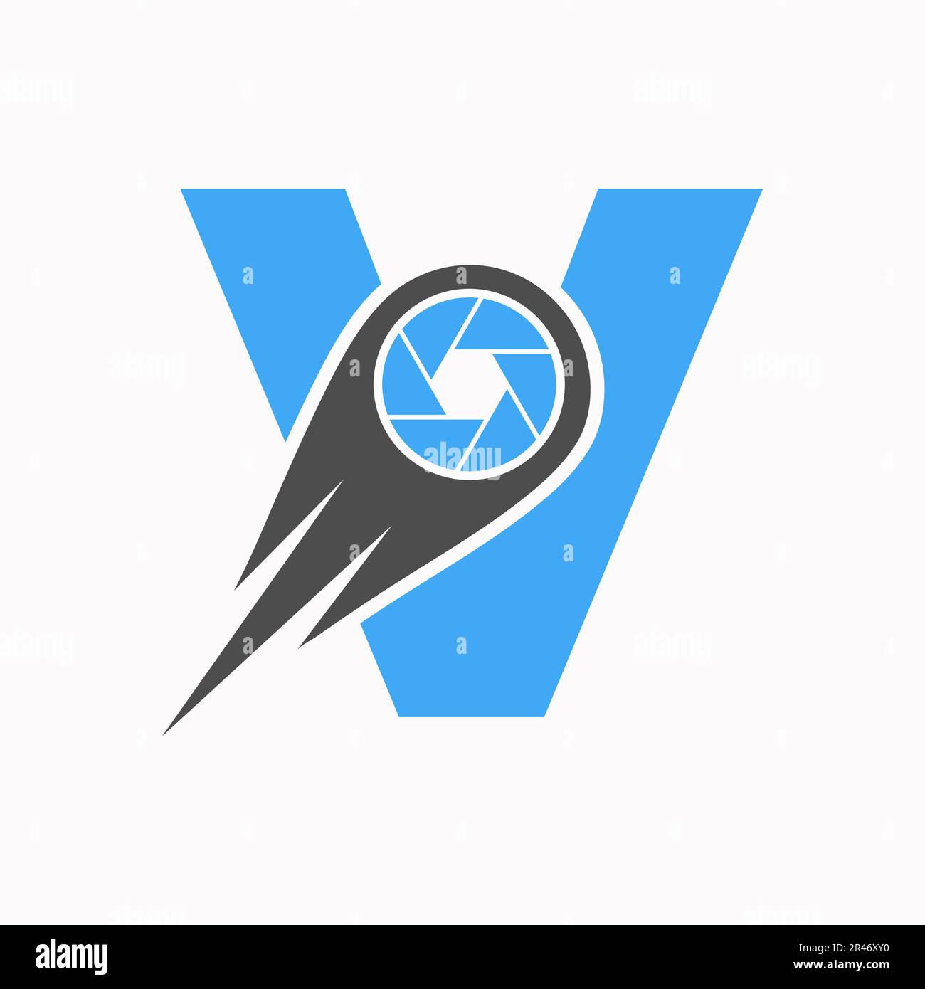 Initial Letter V Photography Logo Camera Lens Concept. Photography ...