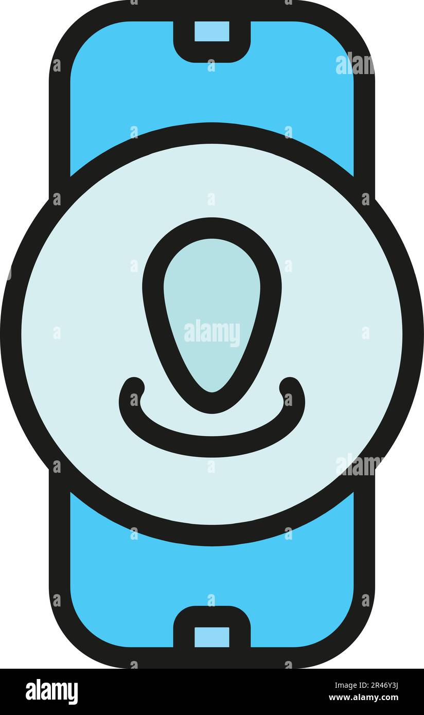 Tracker app icon. Outline Tracker app vector icon for web design ...