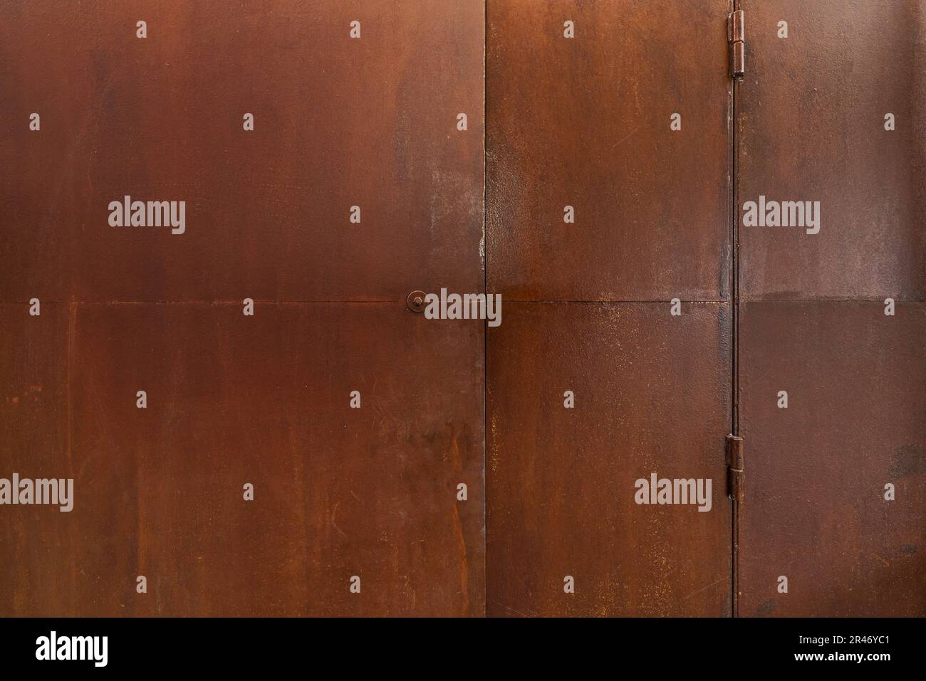 A metal surface with anti-rust treatment with hinges. vector metal ...