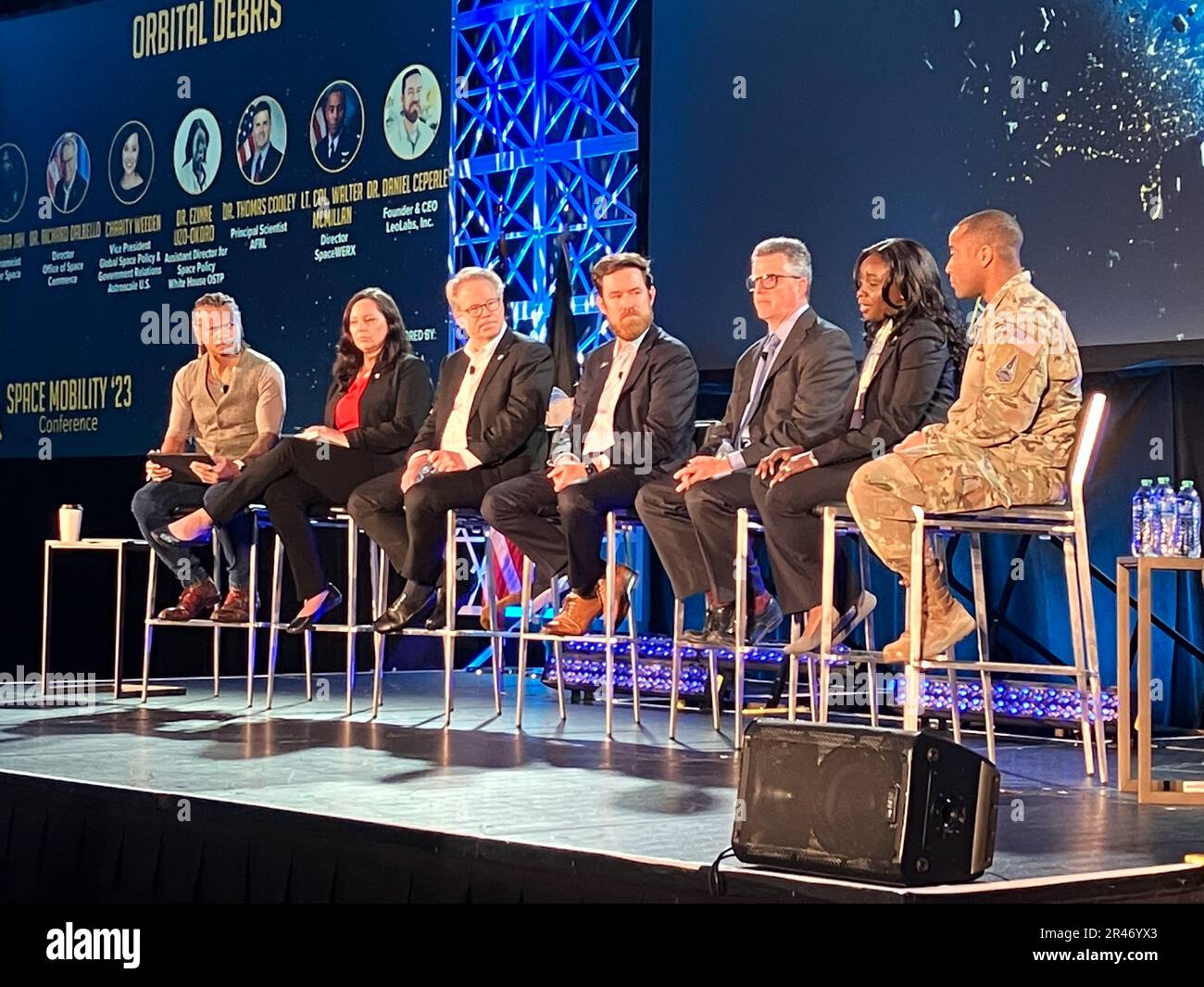 Description, SpaceWERX Director, Lt Col Walter McMillan joins a panel ...